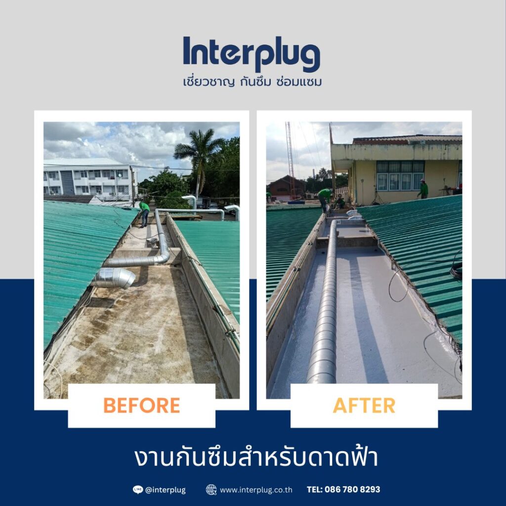แก้ปัญหาดาดฟ้ารั่วซึม ด้วยทีมงานมืออาชีพจาก Interplug – Interplug